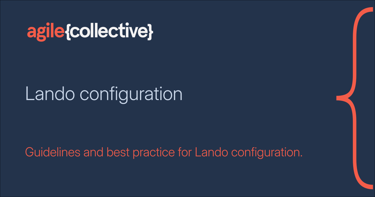 Lando configuration | Agile Collective developer documentation